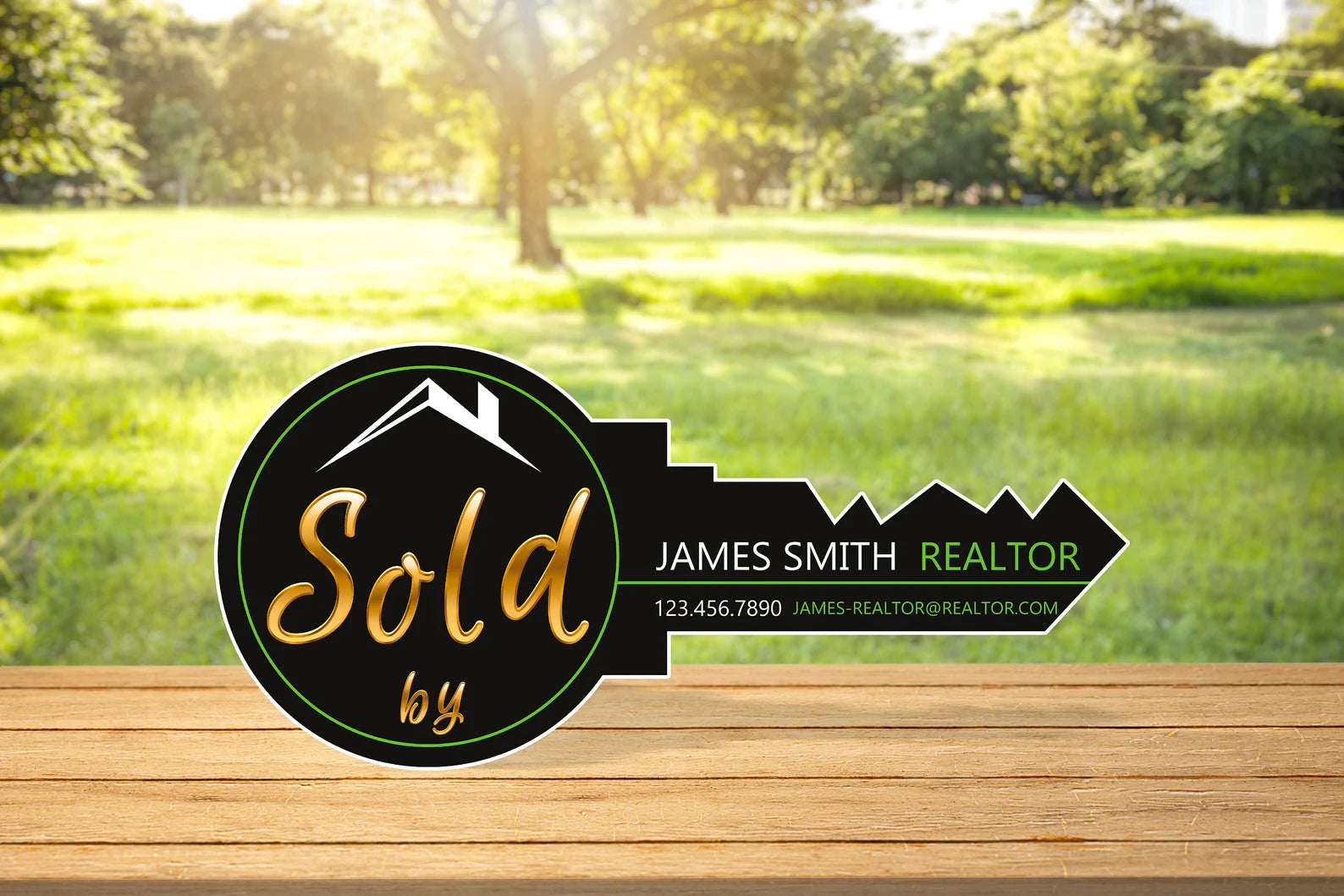 Customizable Real Estate House Key Sign