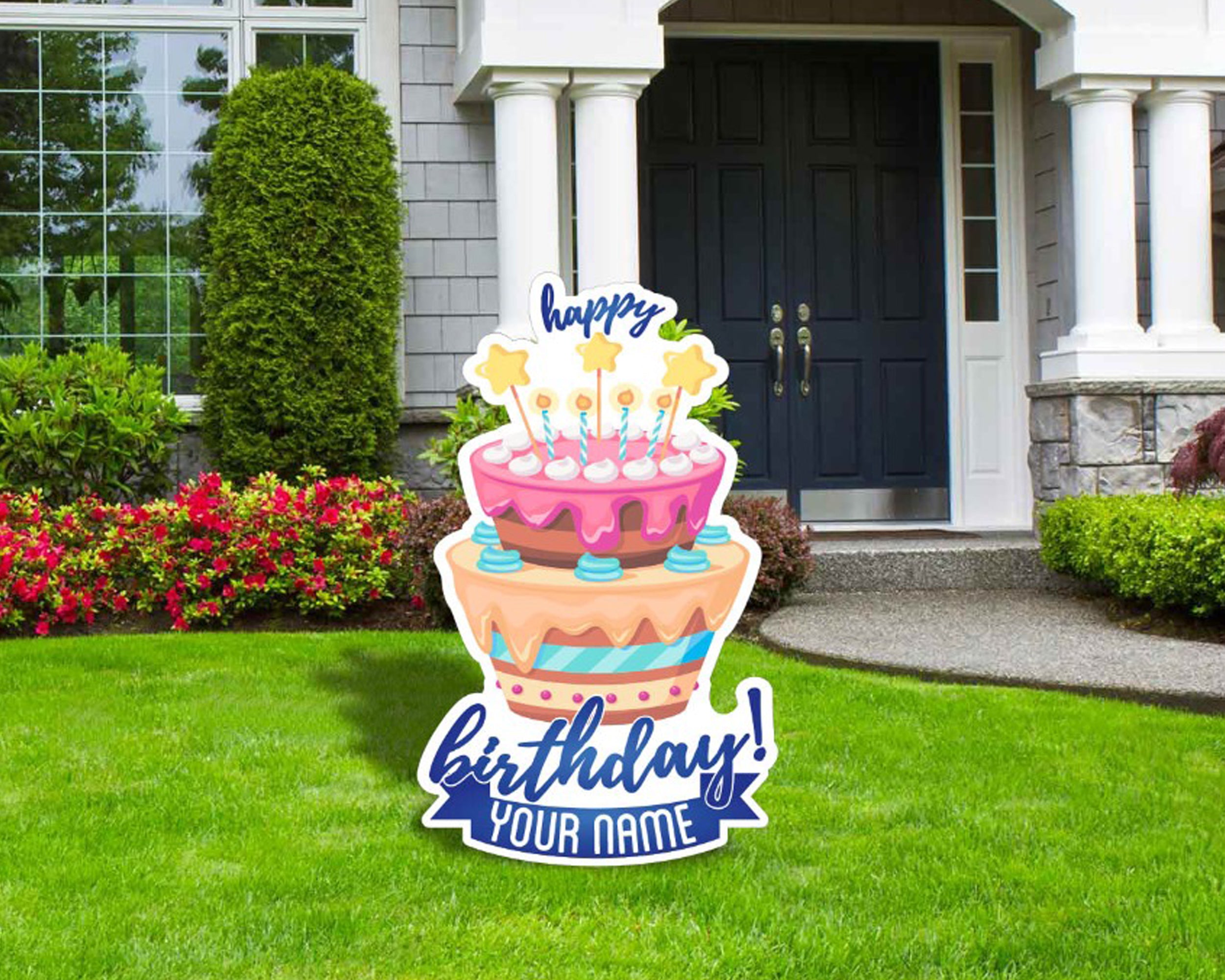 Cake Happy Birthday Yard Sign